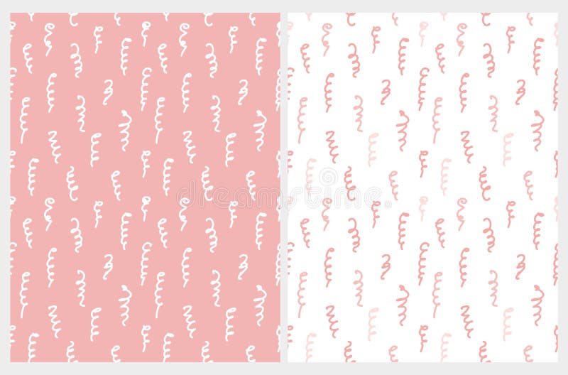 Simple Geometric Seamless Vector Patterns Set with Irregular Hand Drawn ...