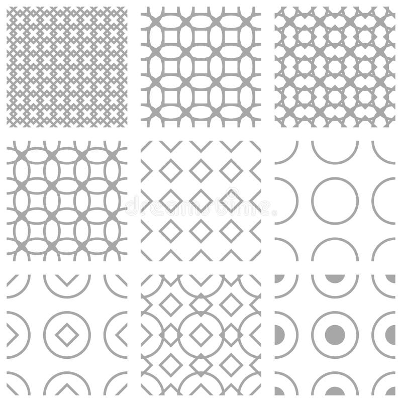Simple Geometric Seampless Pattern Vector Stock Vector - Illustration ...