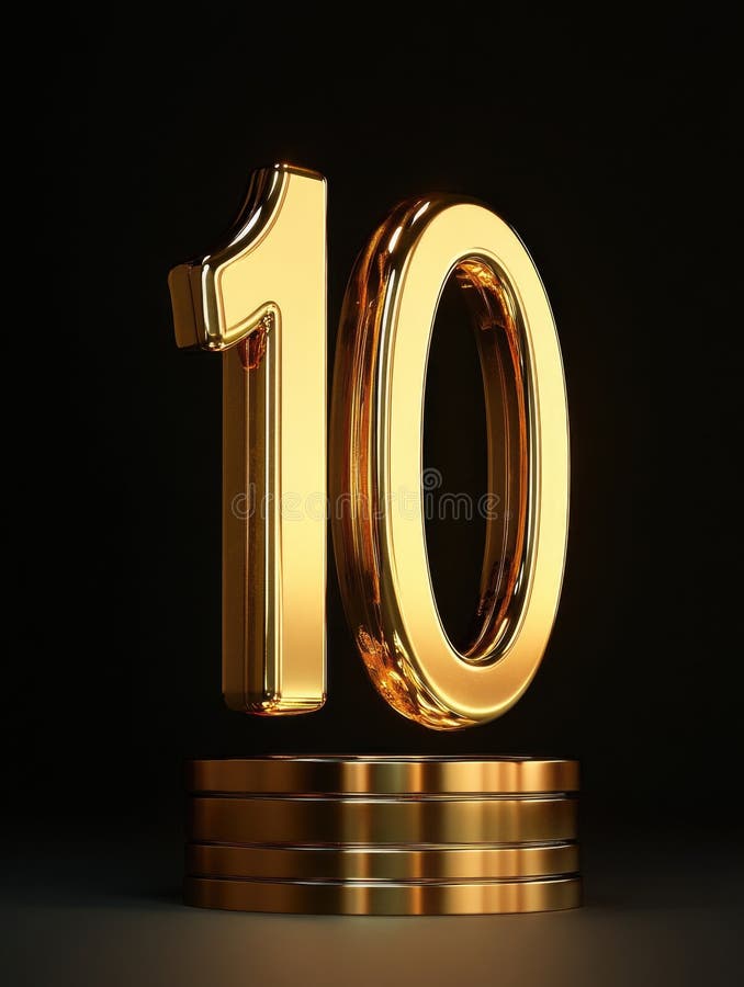 A Simple Geometric Shape and Numbers on a Dark Background Stock Photo ...