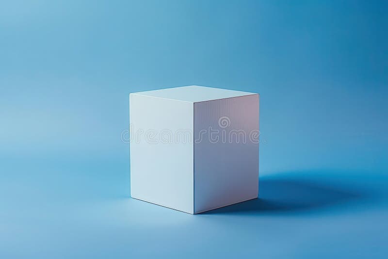 A Simple Geometric Shape, Such As a Cube or Pyramid, Isolated Against a ...