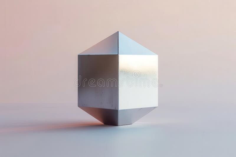 A Simple Geometric Shape, Such As a Cube or Pyramid, Isolated Against a ...