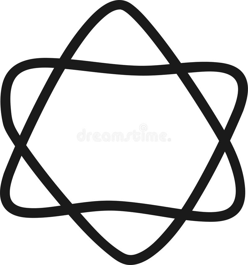 Simple Geometric Shape with Thick Black Lines Intersecting and ...