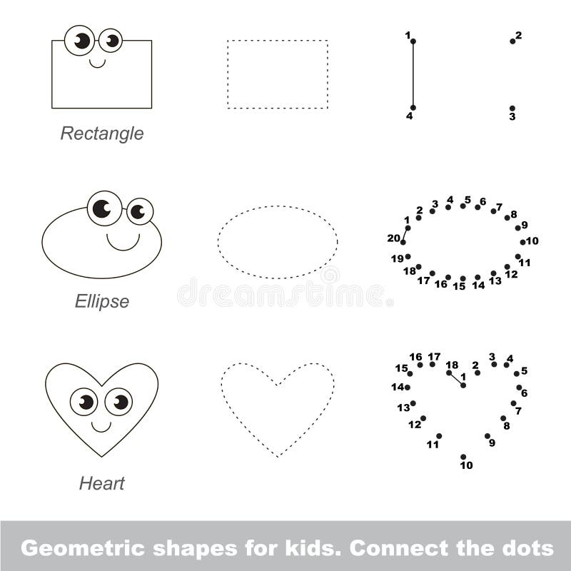 Simple Geometric Shapes for Children. Stock Vector - Illustration of ...