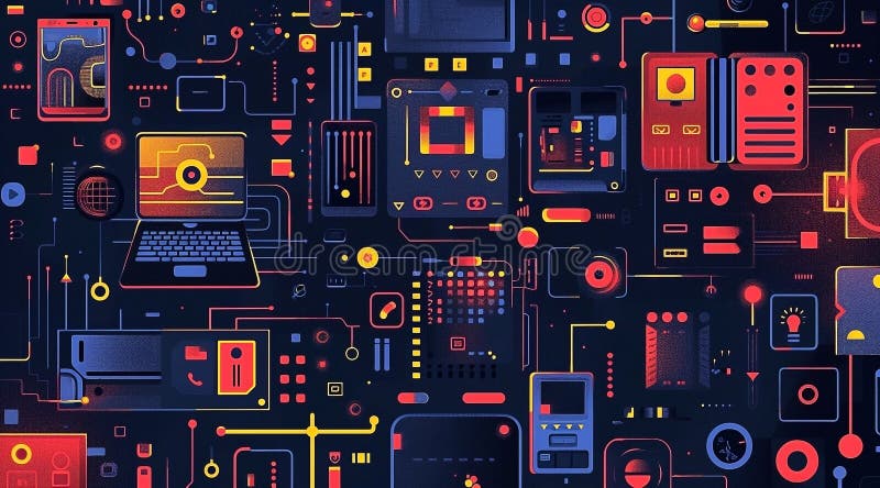 Simple Geometric Shapes, Squares, Lines and Circles, Abstract Patterns ...