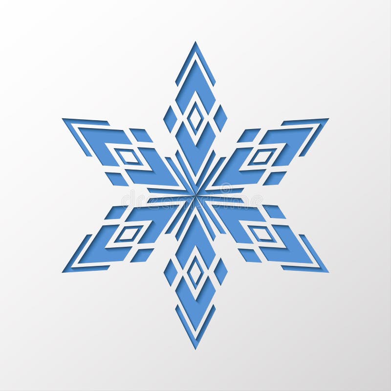 Geometric snowflake stock illustration. Illustration of weather - 17036837