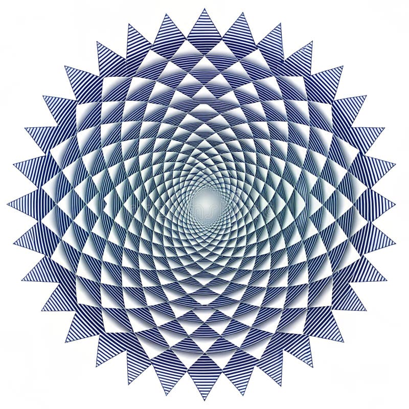 Simple Geometric Spiral with Triangular Segments Stock Illustration ...