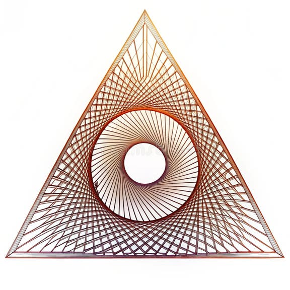 Simple Geometric Spiral with Triangular Segments Stock Illustration ...