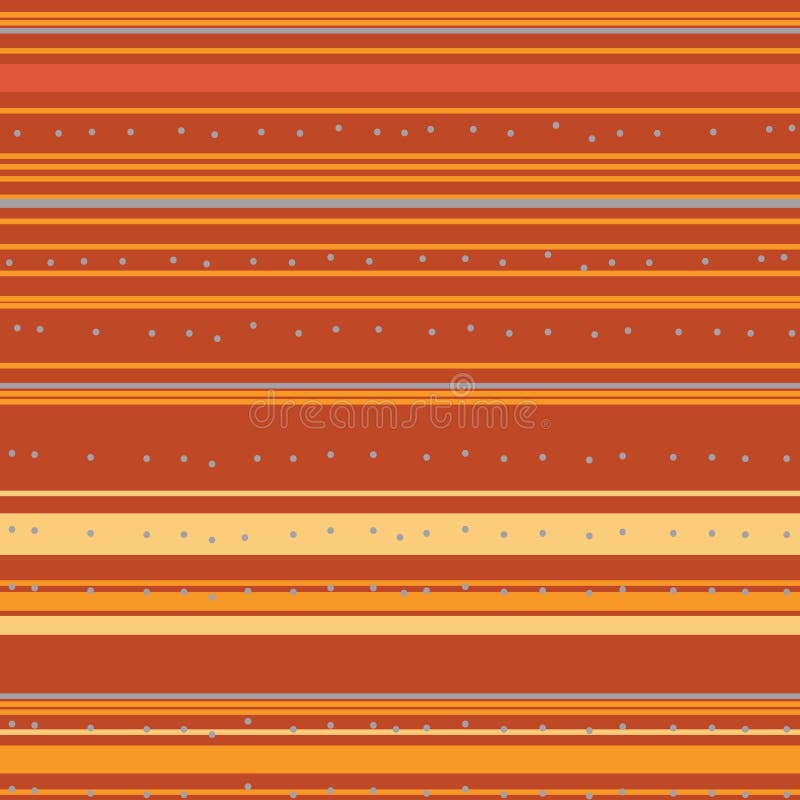Simple Geometric Stripes and Dots, Seamless Vector Repeat, Orange, Gray ...