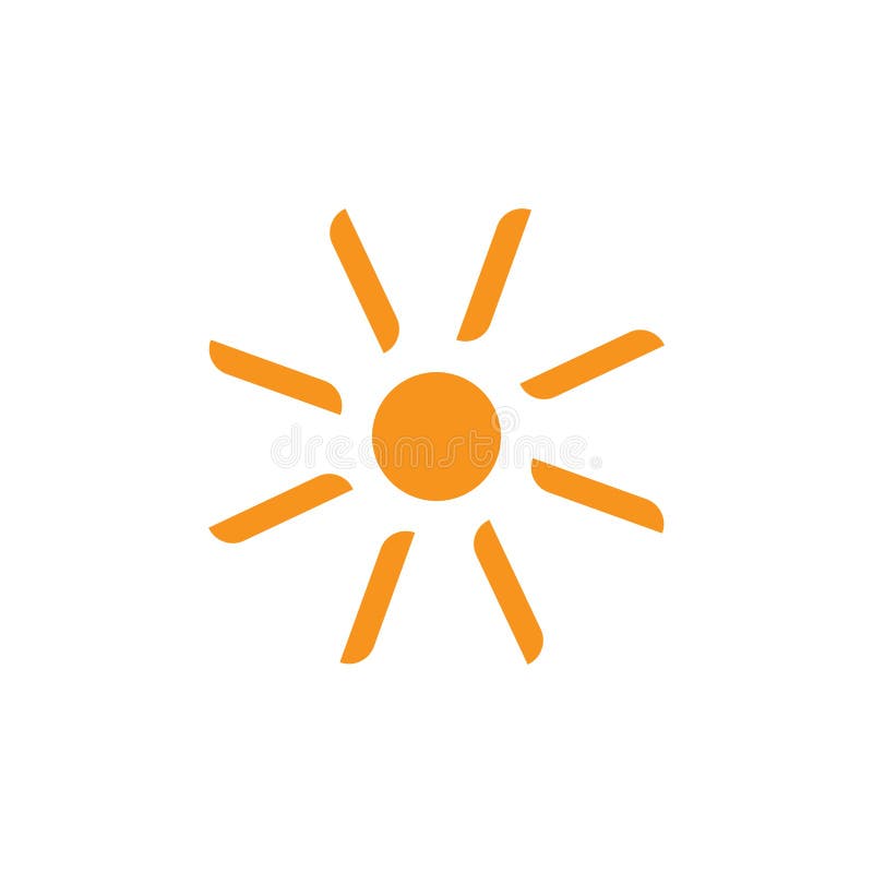 Simple Geometric Sun Rays Symbol Logo Vector Stock Vector ...