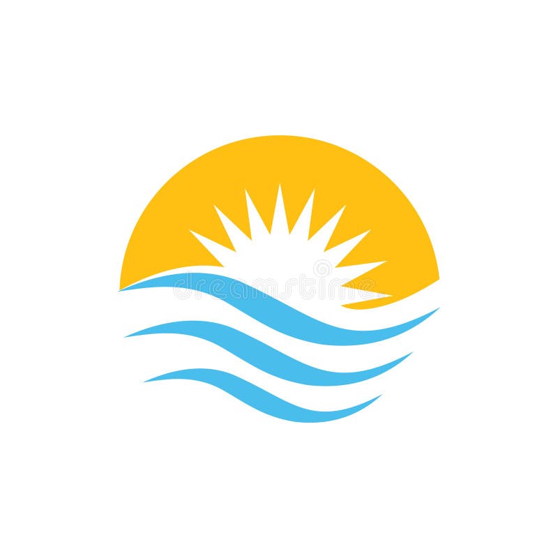 Simple Geometric Sun Waves Colorful Design Logo Vector Stock Vector ...