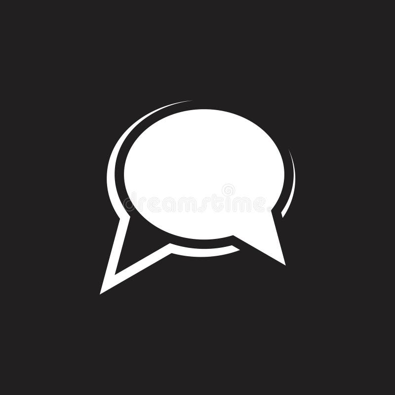 Simple Geometric Talk Symbol Logo Vector Stock Vector - Illustration of ...