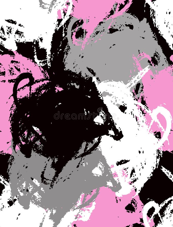 Grunge Print with Painted Elements Ideal for Fabric, Textile, Layout ...