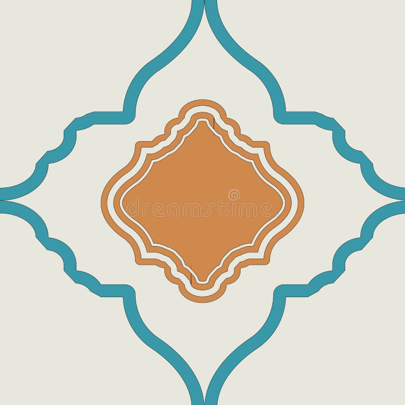 Simple Geometrical Repeat Indian Mughal Pattern Stock Illustration ...