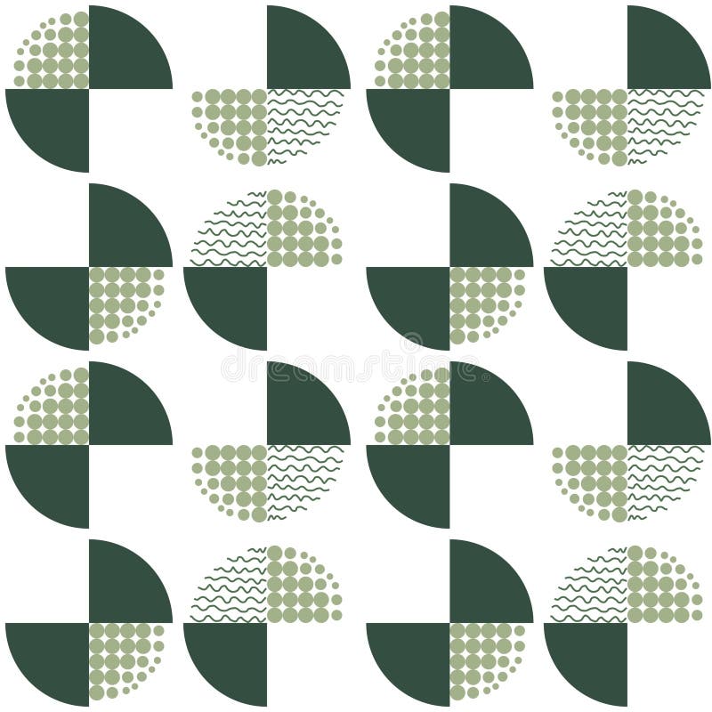 Simple Geometry Round Seamless Pattern Stock Illustration ...