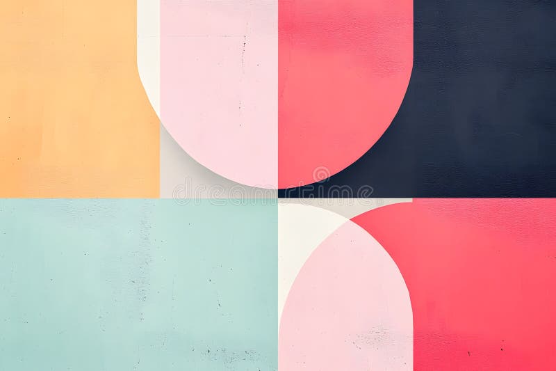 Simple Geometry - Soft Tones Highlighting Balance and Elegance Stock ...