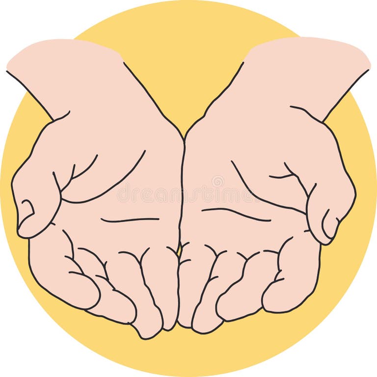 Simple Gesture Two Open Hands in Vector Artwork Stock Vector ...