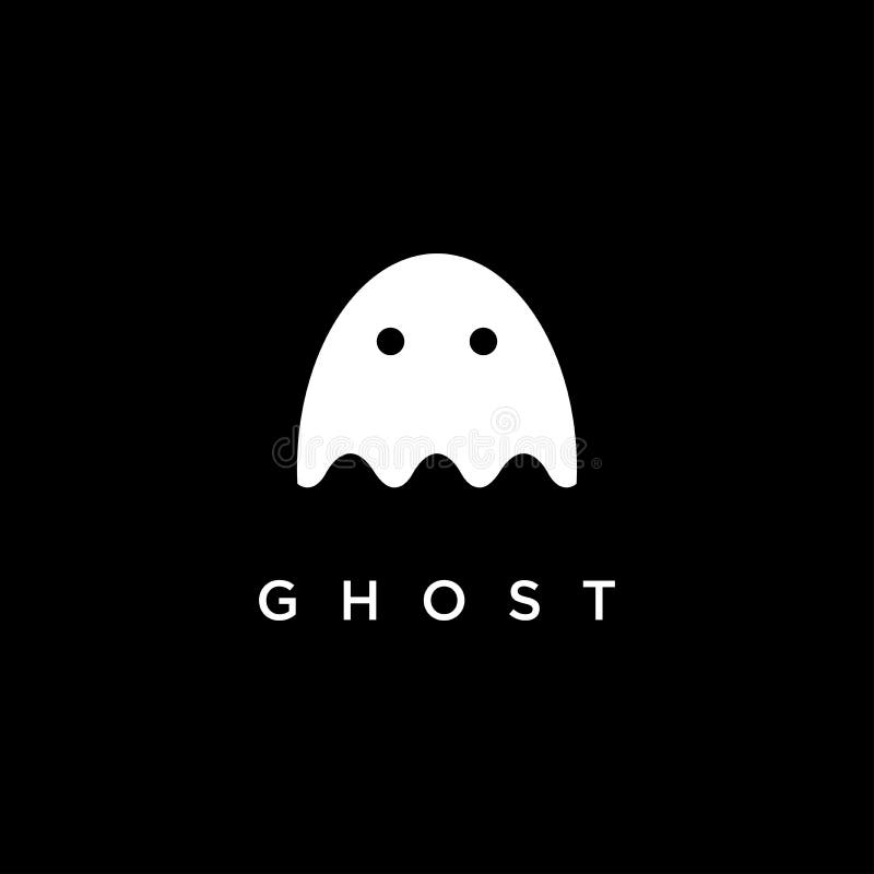 Ghost logo vector template stock vector. Illustration of scary - 199376644