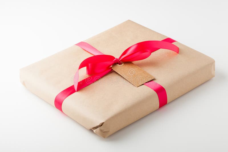 Simple gift with tag stock image. Image of gift, green - 27503209