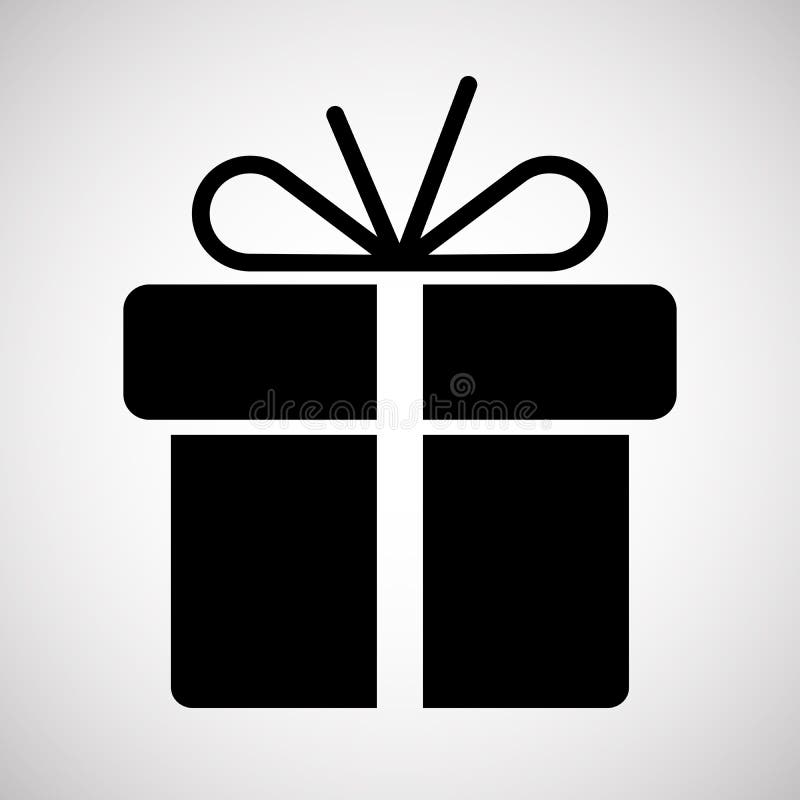 Simple Gift Box Fill Icon. Stroke Pictogram. Vector Illustration ...