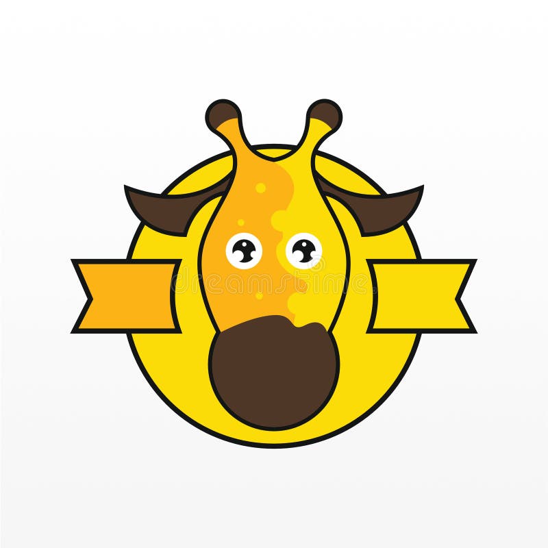 Simple Giraffe Logo Design Template Stock Illustration - Illustration ...