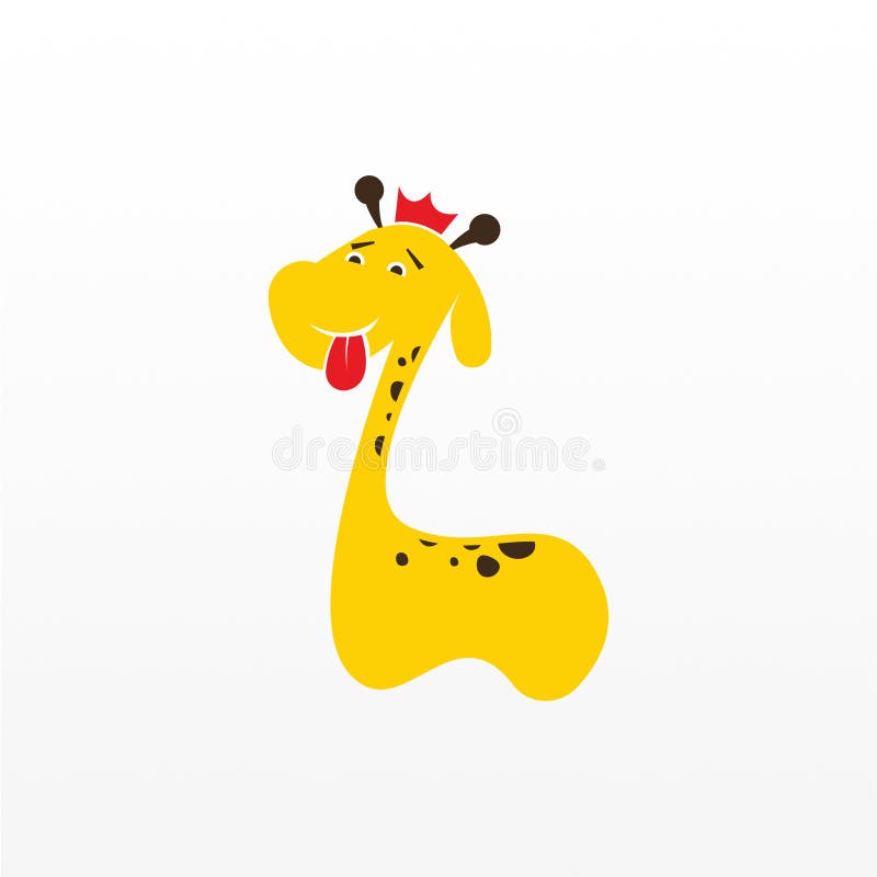 Simple Giraffe Logo Design Template Stock Illustration - Illustration ...