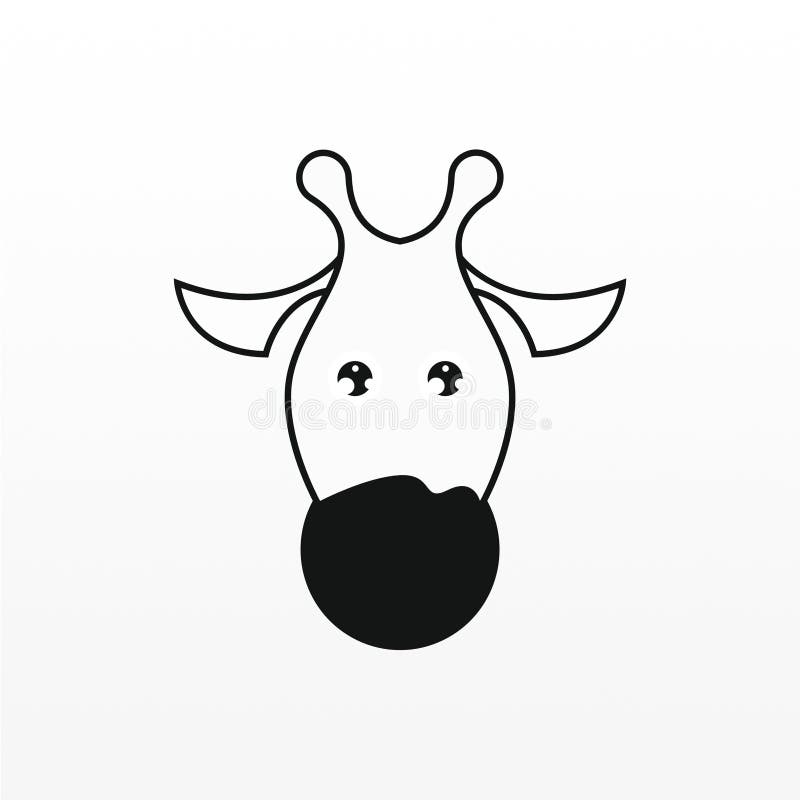 Simple Giraffe Logo Design Template Stock Illustration - Illustration ...