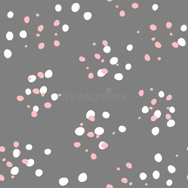 Simple Girly Seamless Pattern with Scattered Round Spots. Stock Vector ...