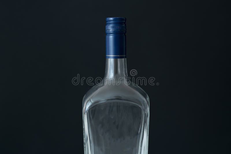 A Simple Glass Bottle for Alcohol Mockup, Isolated Stock Photo - Image ...