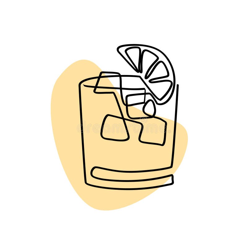 Simple Glass Hand Drawing Vector Line Art Vector Stock Vector ...