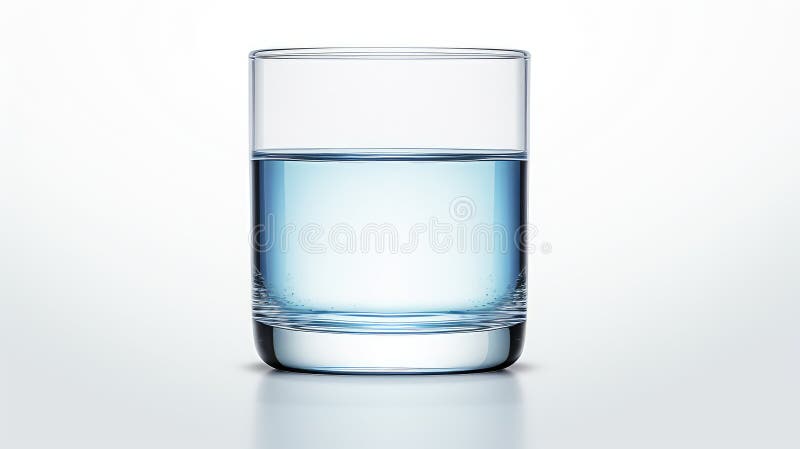 Simple Glass of Water Illustration Stock Illustration - Illustration of ...