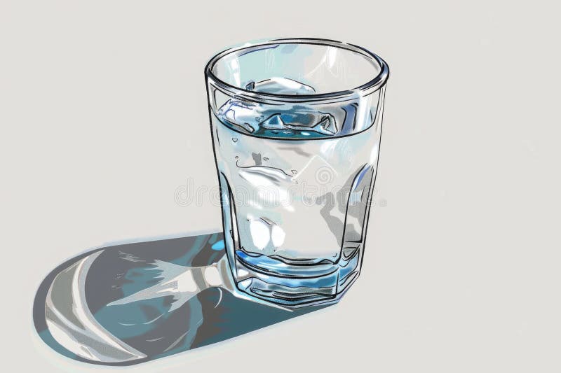 A Simple Glass of Water on a Table, Suitable for Various Concepts and ...