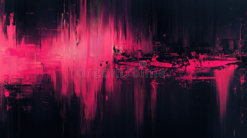 Simple Glitch Texture with Pink and Black Tones - Abstract Digital Art ...