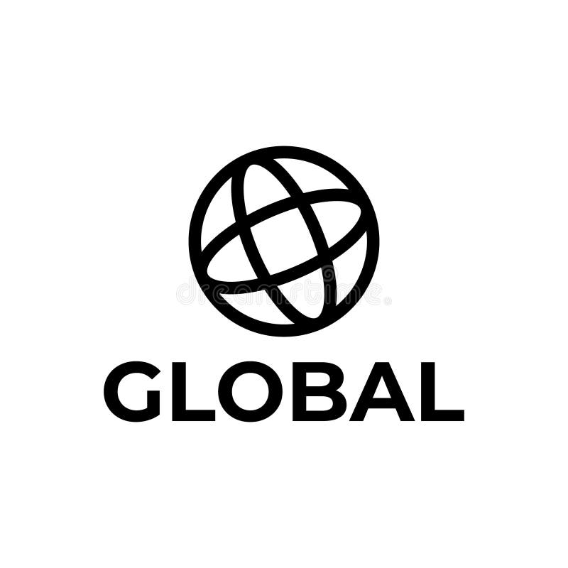 Global line logo design stock vector. Illustration of globe - 241096920
