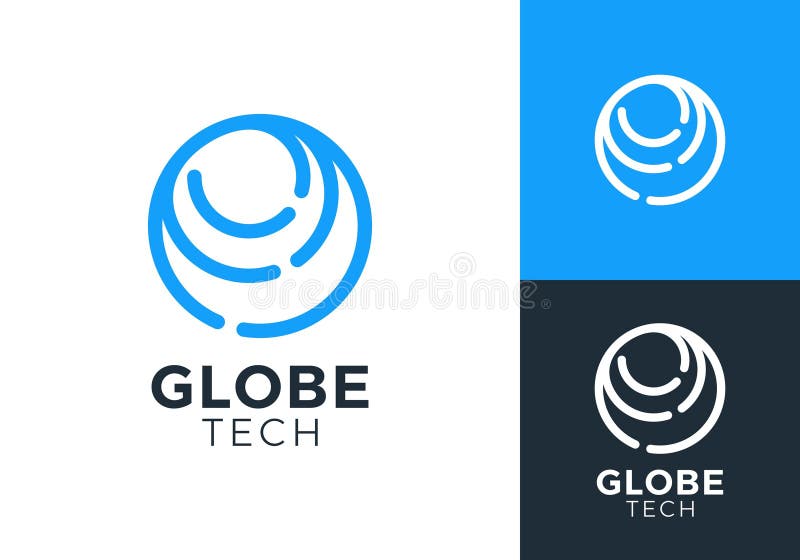 Simple Globe Logo Design. Good for Business Global Connection Symbol ...
