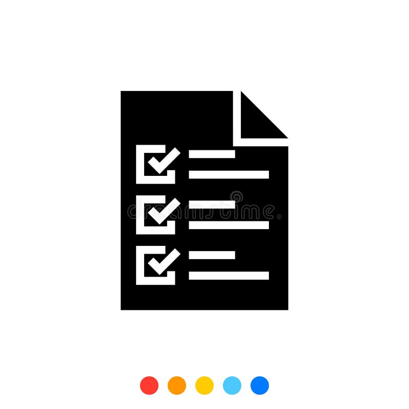 Simple Glyph Document Checklist Icon, Vector and Illustration Stock ... Simple Glyph Document Checklist Icon, Vector and Illustration Stock ...