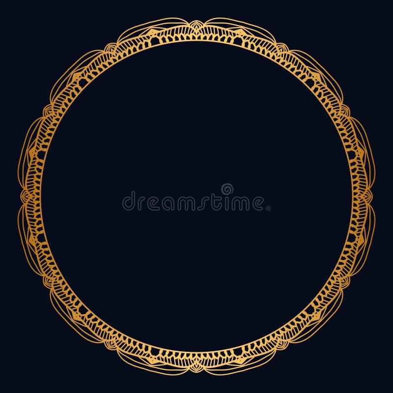 Simple Gold Circle Shape Vector Transparent Design Art Stock ...