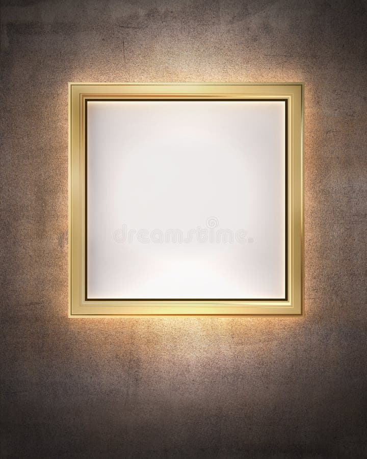 Simple gold frame stock image. Image of gallery, square - 50298773