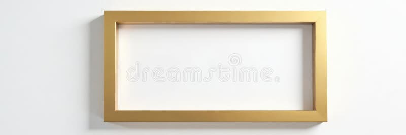 Simple Gold Frame Mockup, White Wall Background, Display, Wall ...