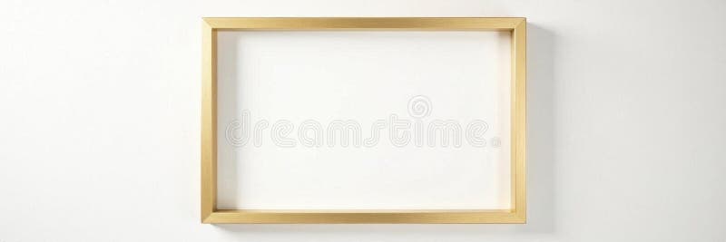 Simple Gold Frame Mockup, White Wall Background, Marketing, Showcase ...