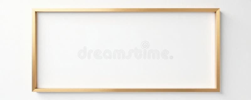Simple Gold Frame on White Backdrop, Minimalist Design, Photo, Clean ...
