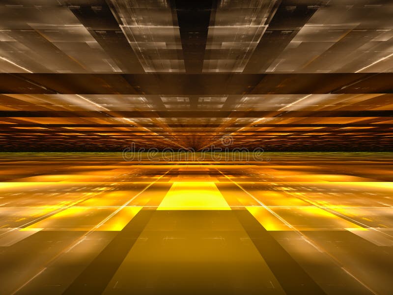 Simple Golden Background with Perspective Effect - Abstract 3d ...