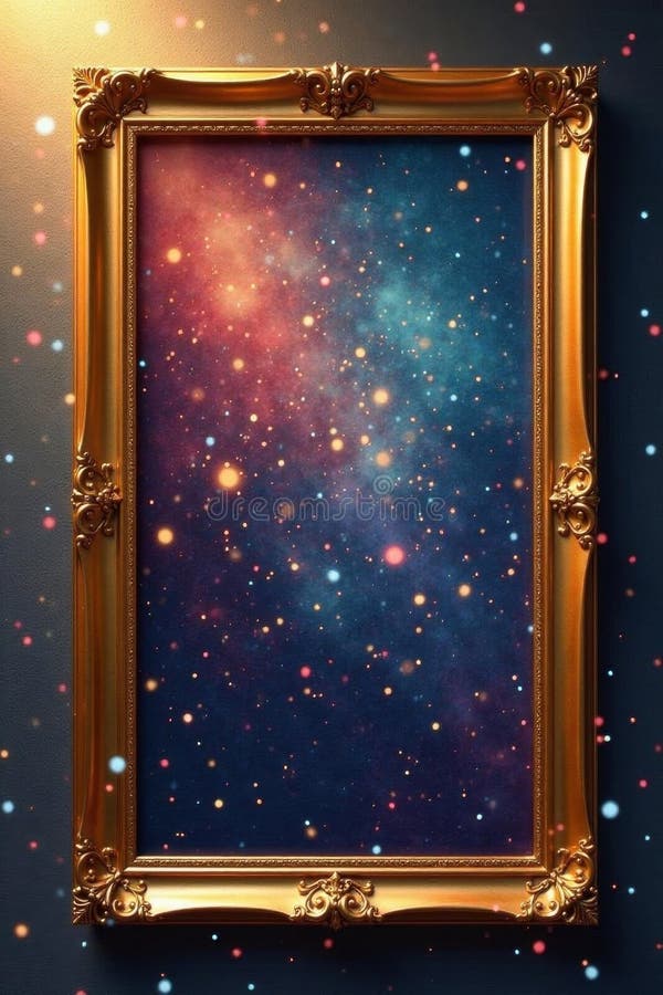 Simple Golden Rectangle Frame, Horizontal Layout, Line, Mockup ...