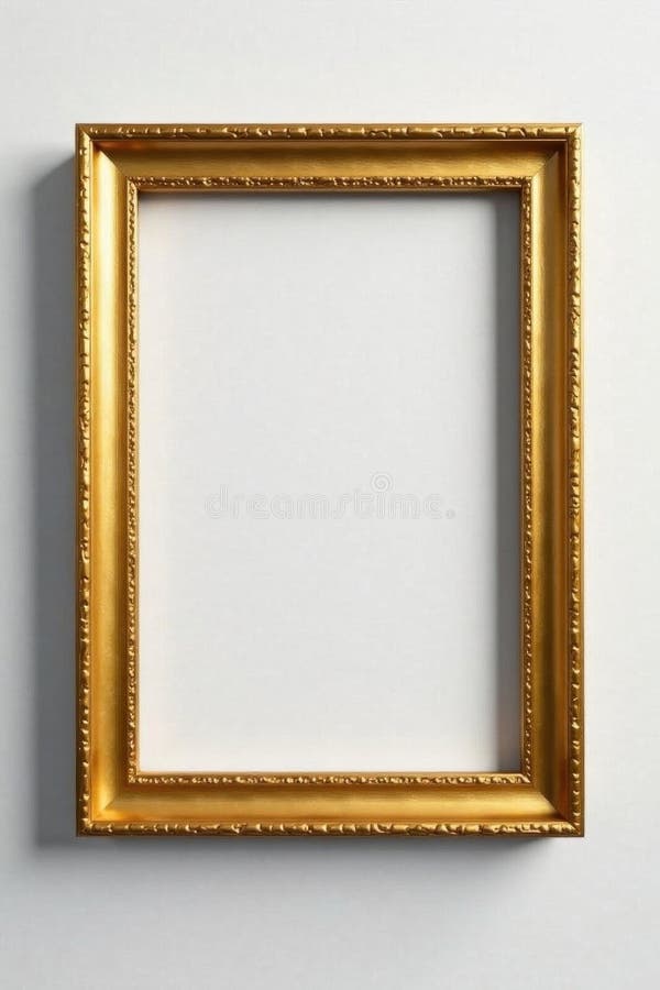Simple Golden Rectangular Picture Frame, Clean Lines , Picture Frame ...