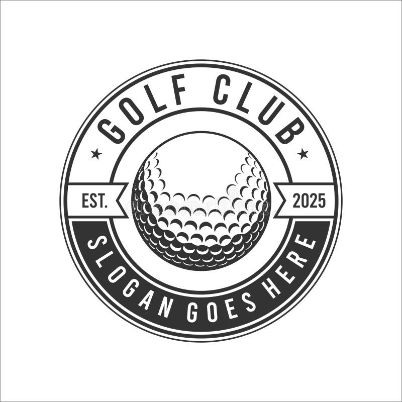 Simple Golf Clubs Logo Template. Stock Vector - Illustration of family ...