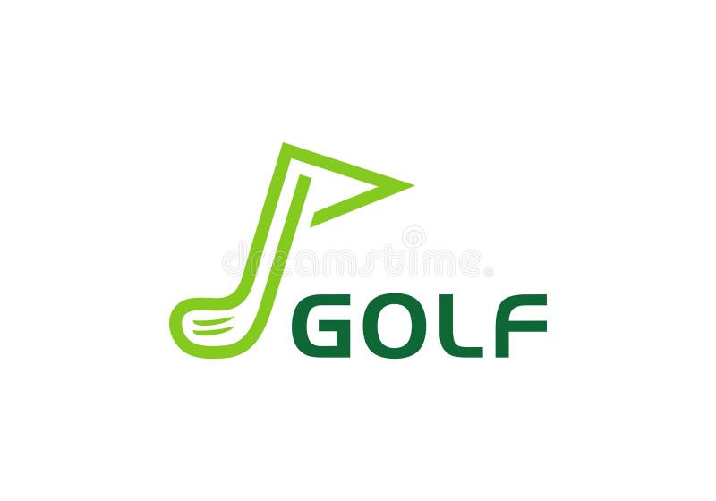 Simple Golf Flag Sport Logo Design Vector Stock Vector - Illustration ...