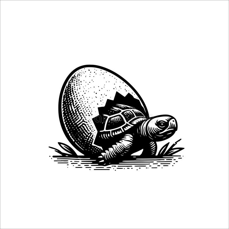 Gopher Tortoise Hatch Vintage Retro Style Logo Icon. Stock Vector ...