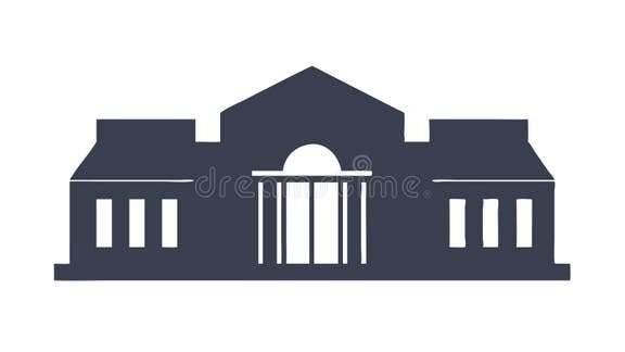 Simple Government Building, Civic Services, Vector Design Generative AI ...