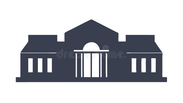 Simple Government Building, Civic Services, Vector Design Generative AI ...