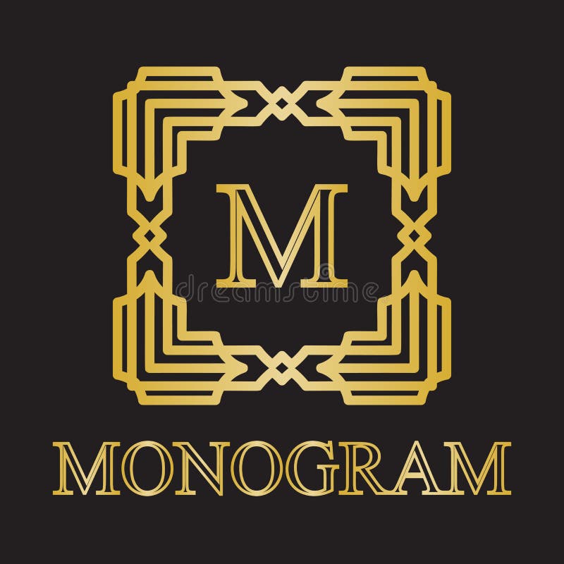 Monogram icon stock vector. Illustration of design, crest - 102755528