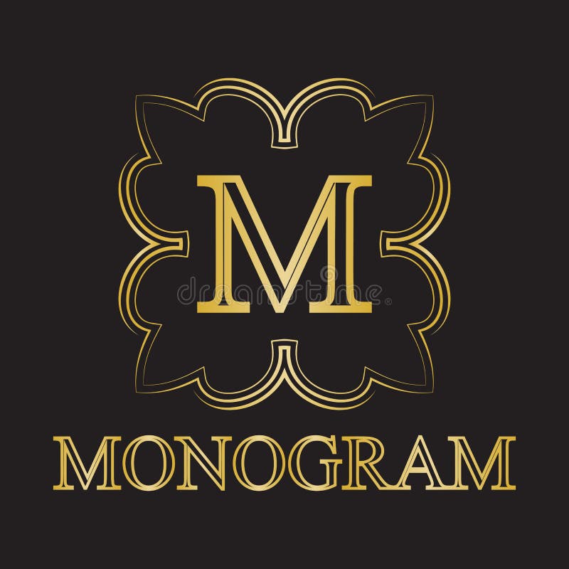 Monogram icon stock illustration. Illustration of crest - 102755347